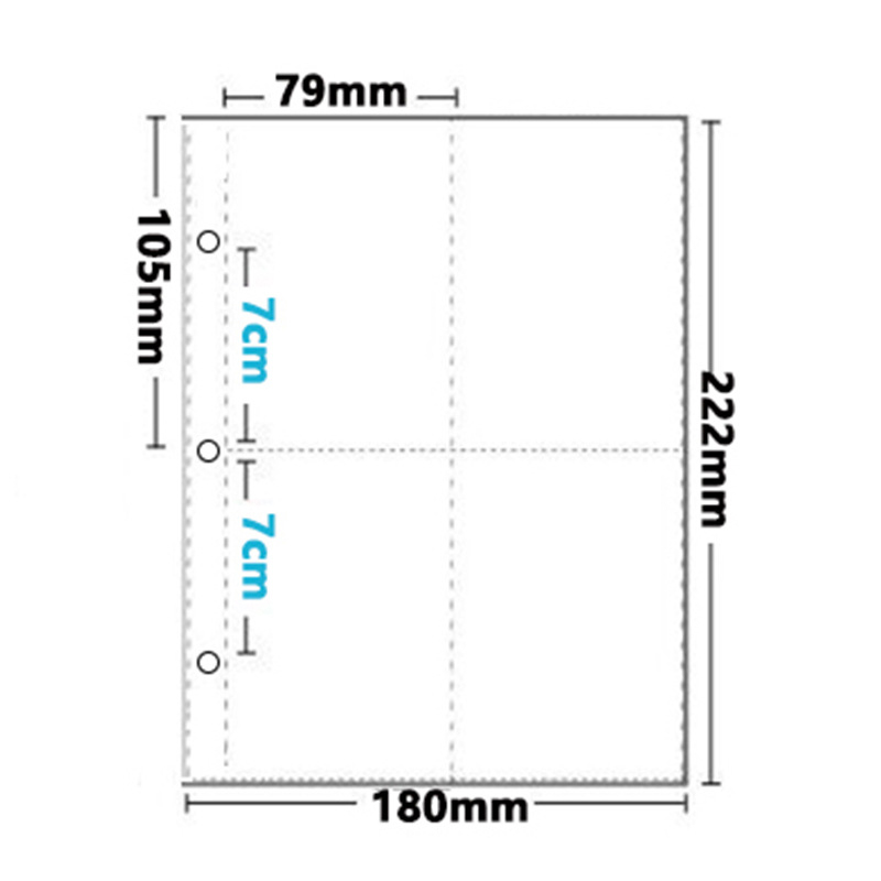 [large A5-3 Holes] 4-inch Inner Page/25 Sheets Transparent Album Pages ...